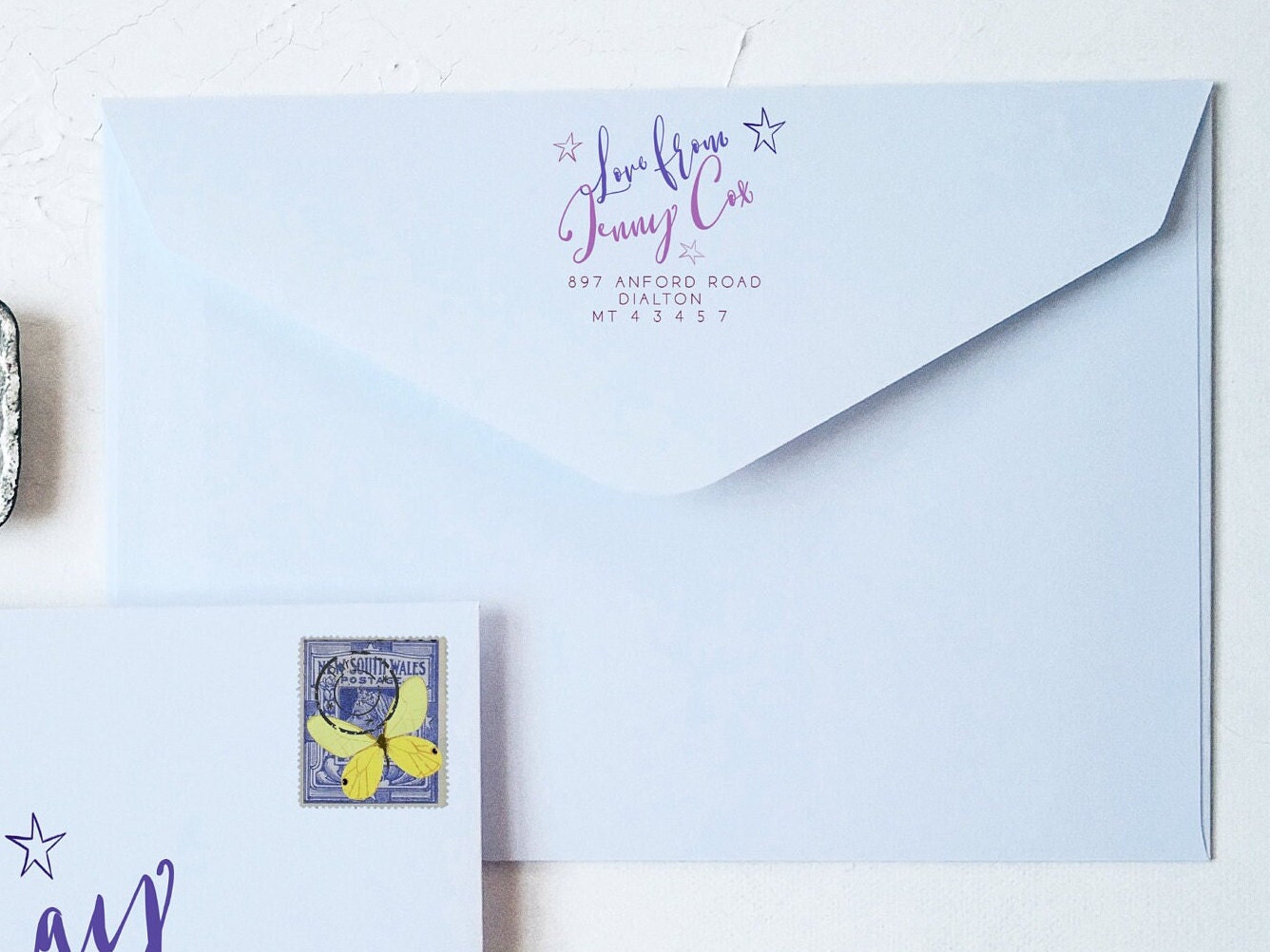 Envelope Address Template 3 Sizes, Printable Calligraphy Birthday Card ...