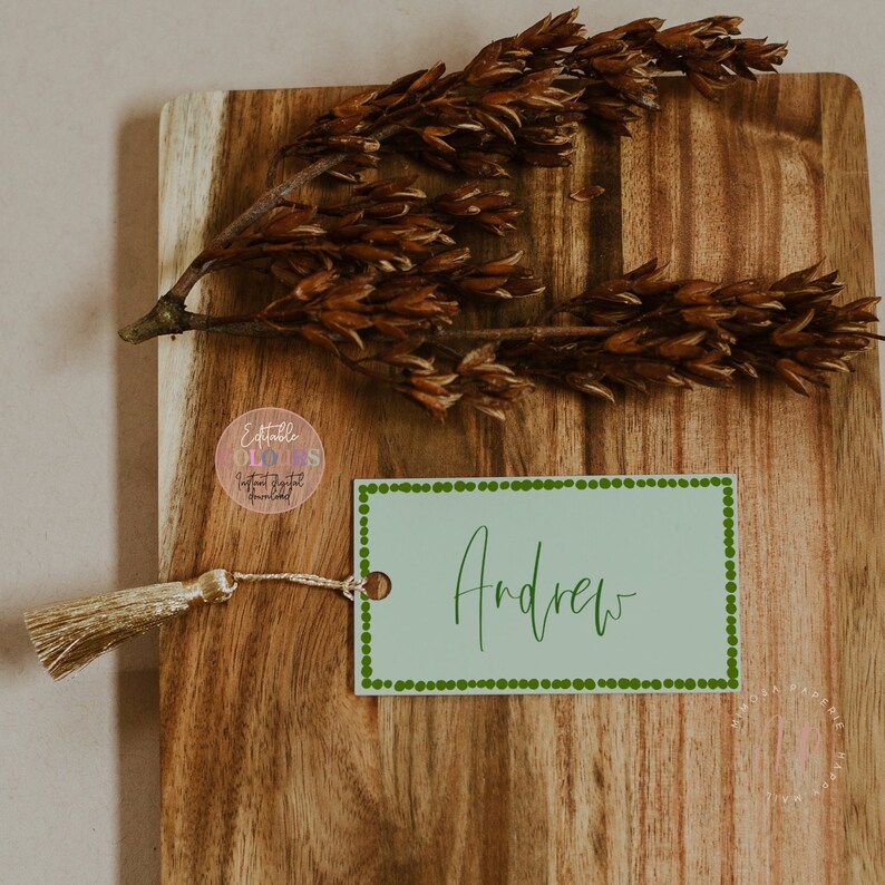 Printable Place Card Template, Fun Wedding Place Name Cards, 100% ...