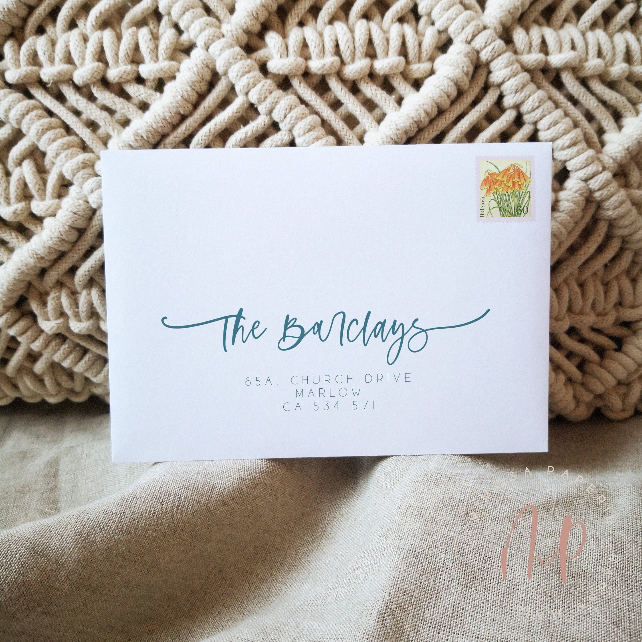 Editable Address Label Template, Modern Hand Lettering (digital ...