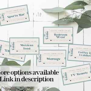 Editable Christmas Gift Tokens, Printable Personalised Love Coupons ...