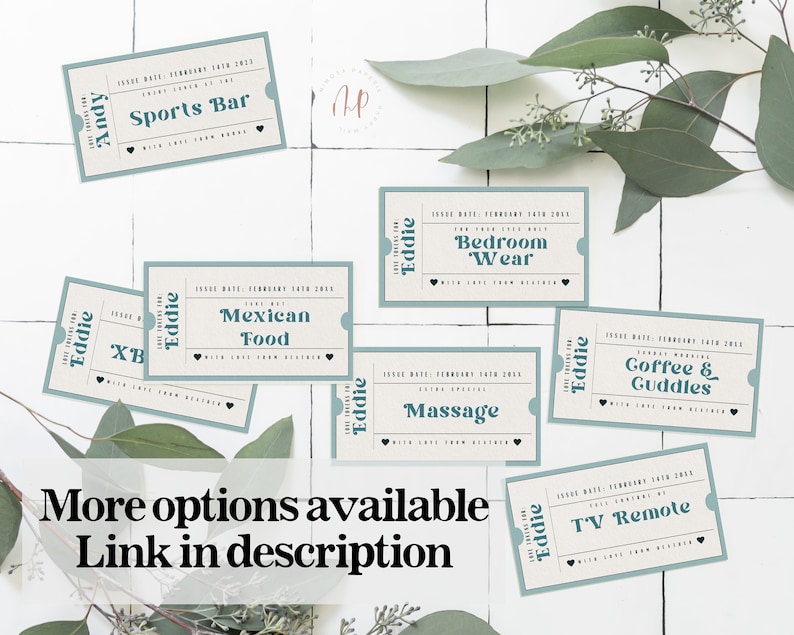 Editable Christmas Gift Tokens, Printable Personalised Love Coupons ...