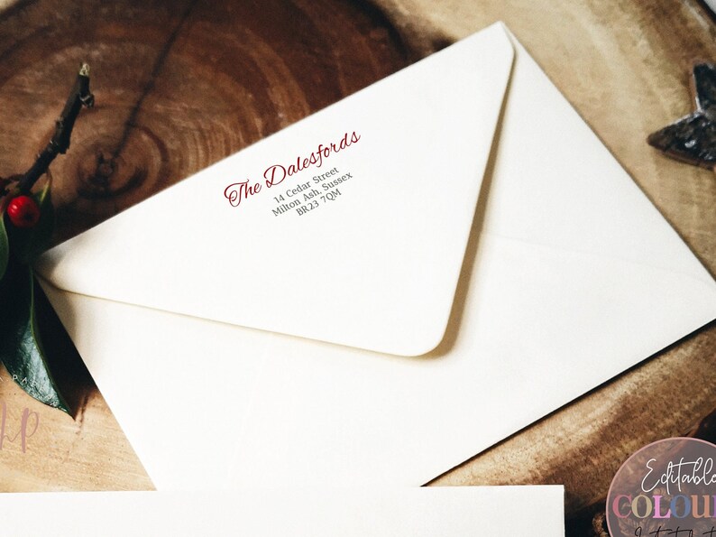 Christmas Envelope Address Template, Printable Calligraphy Holiday ...