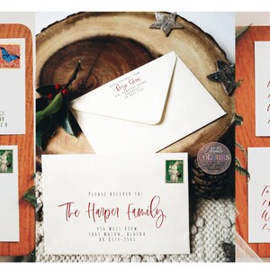 Christmas Envelope Address Template 3 Sizes, Printable Calligraphy ...