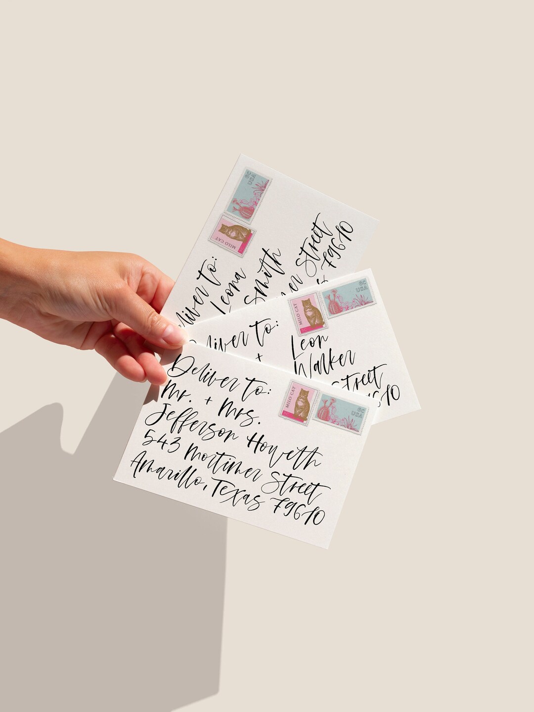 Envelope Address Template Printable Modern Calligraphy, Wedding ...