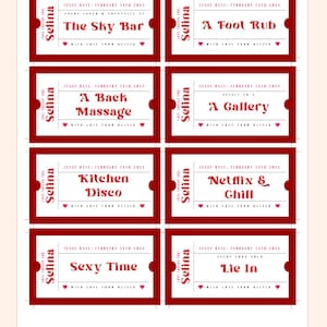 Love Coupon Template, Printable Valentines Gift Voucher, Custom ...