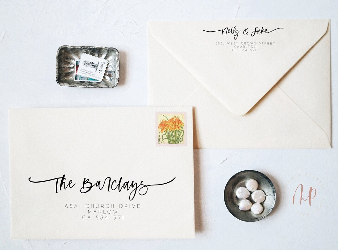 Editable Address Label Template, Modern Hand Lettering (digital ...