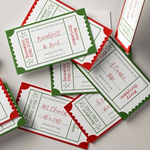 Christmas Gift Tokens Editable, Custom Love Tokens, Gift for Him, Gift ...