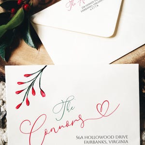 Printable Holiday Envelope Address Template, Christmas Envelopes ...