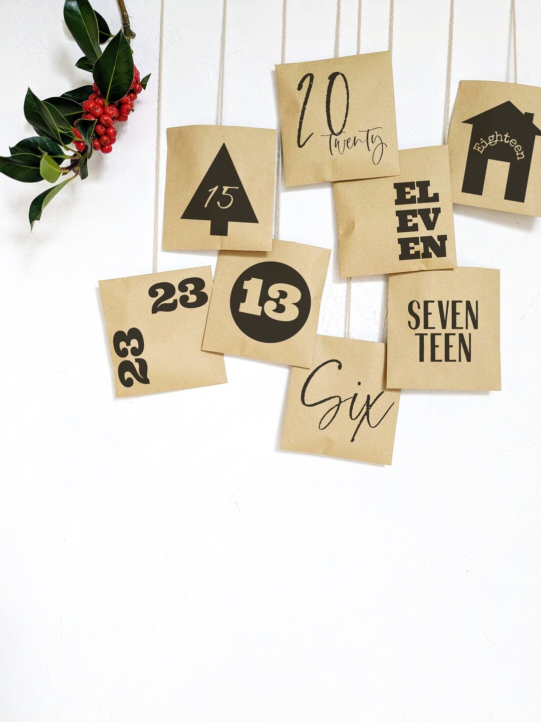 DIY Advent Calendar Envelopes Templates, Print Your Own Fillable Advent ...