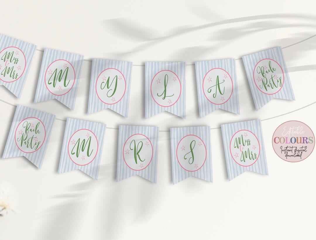 Custom Text Printable Banner, 5x7" Personalized Hen Party Banner ...