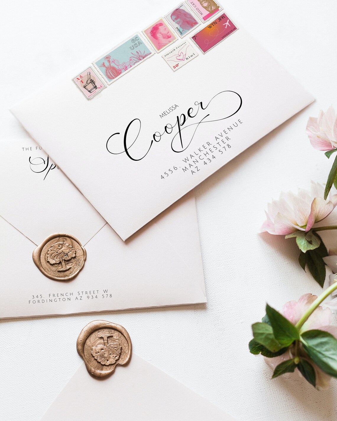 Custom Set Faux Postage Stamps 7 Personalized Printable - Etsy