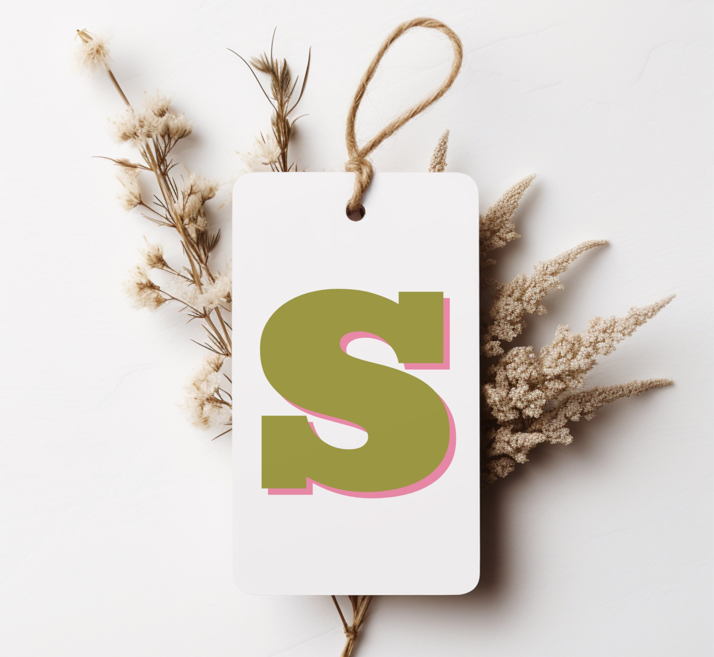 Editable Tags Instant Download Custom Initial Colorful Gift - Etsy