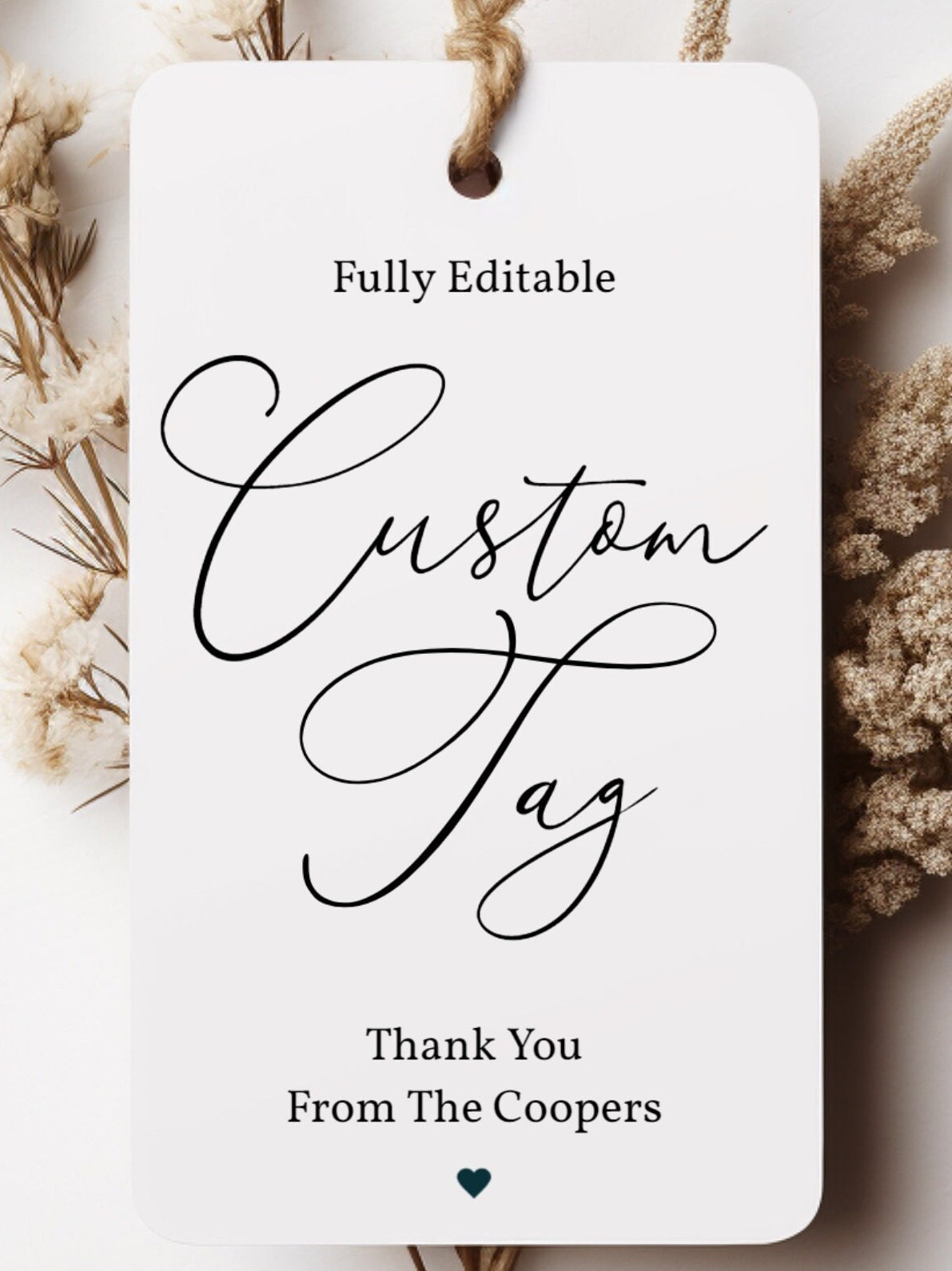 Editable Tags Instant Download Calligraphy Custom Gift Tag - Etsy