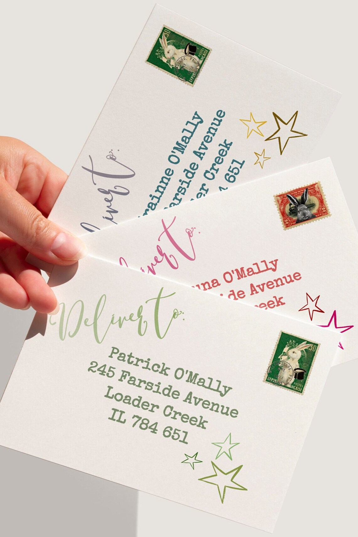 Letter From Santa Envelope Address Template, Modern Holiday Address ...