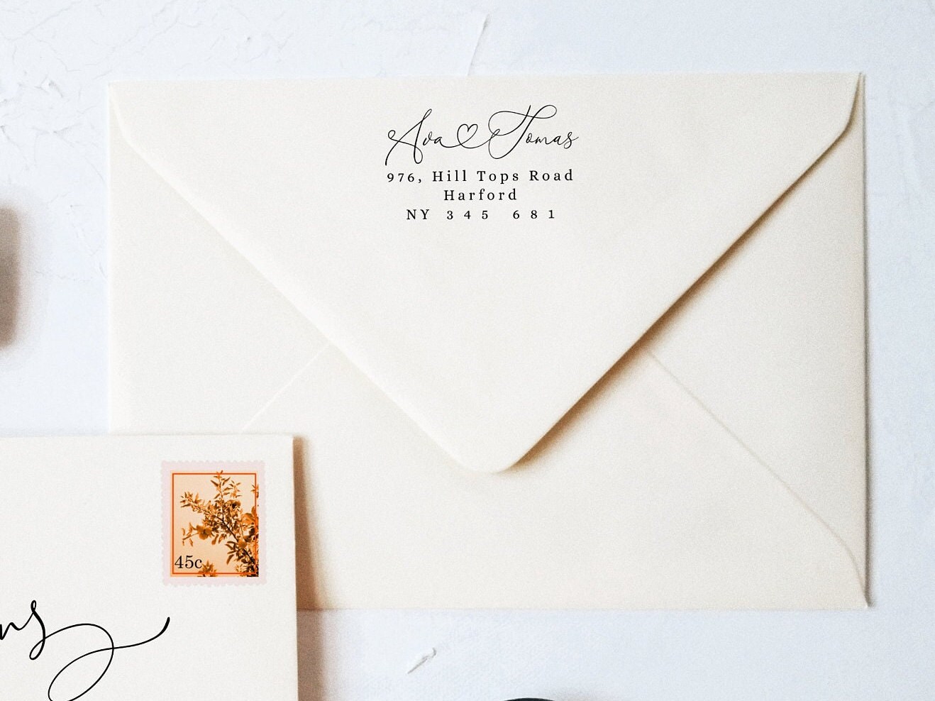 Holiday Envelope Address Template, Editable Modern Calligraphy (digital ...