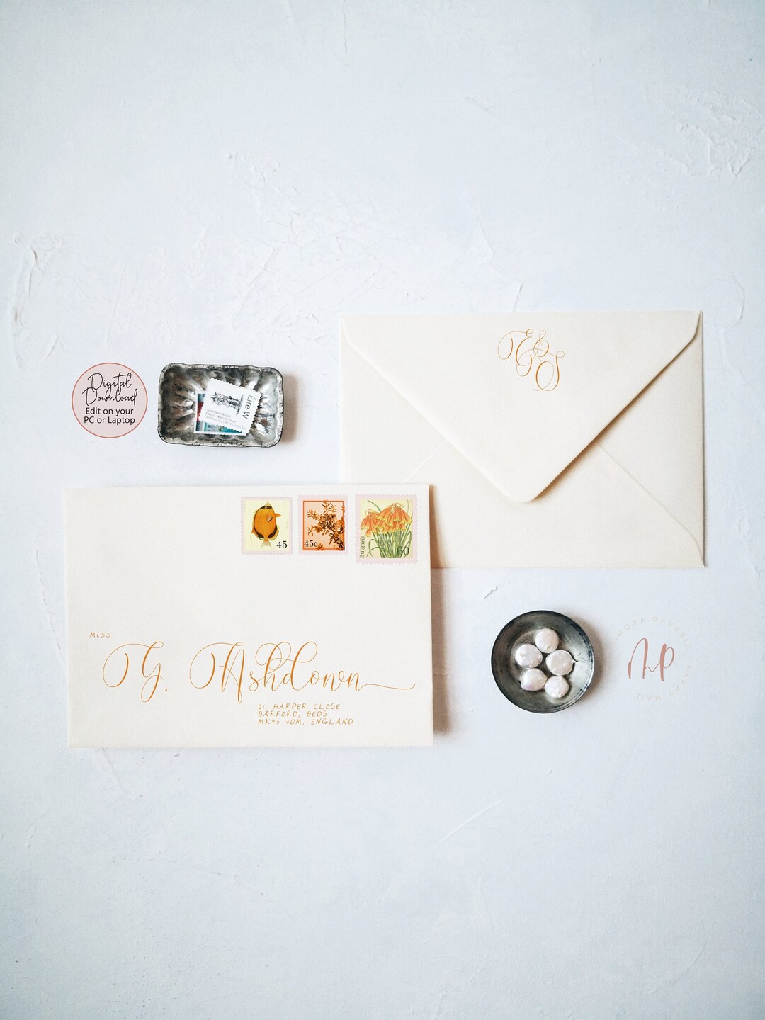 Printable Envelope Address Template Classic Wedding A7 Envelope ...