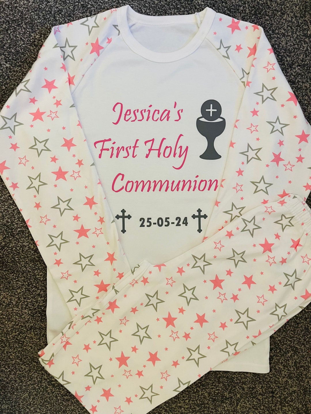 First Holy Communion Pjs / Pyjamas - Etsy Ireland