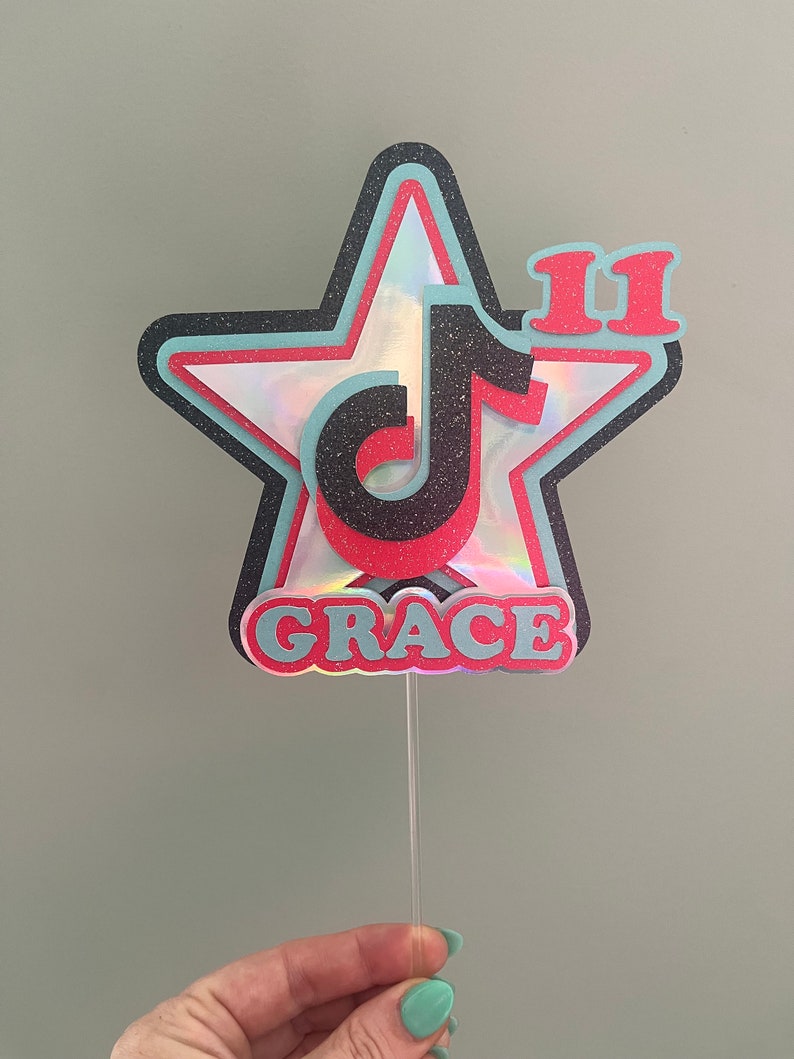 Personalised Tik Tok Cake Topper - Etsy Ireland