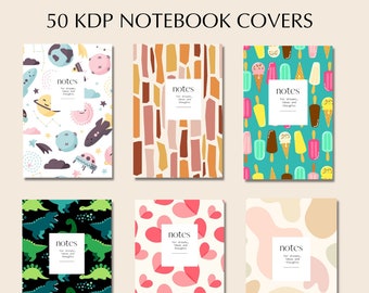 50 KDP Kids Composition Notebook Covers + 120 Lined Pages - 8.5 X 11 ...