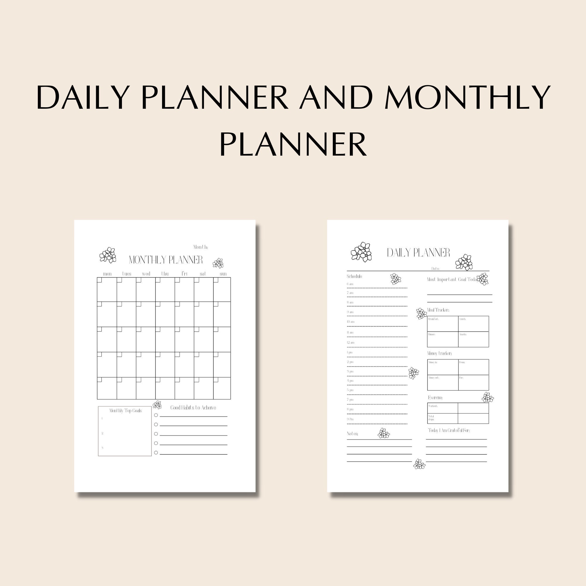 50 KDP Planner Covers 104 Planner Pages 6 X 9 KDP Book Covers Canva ...