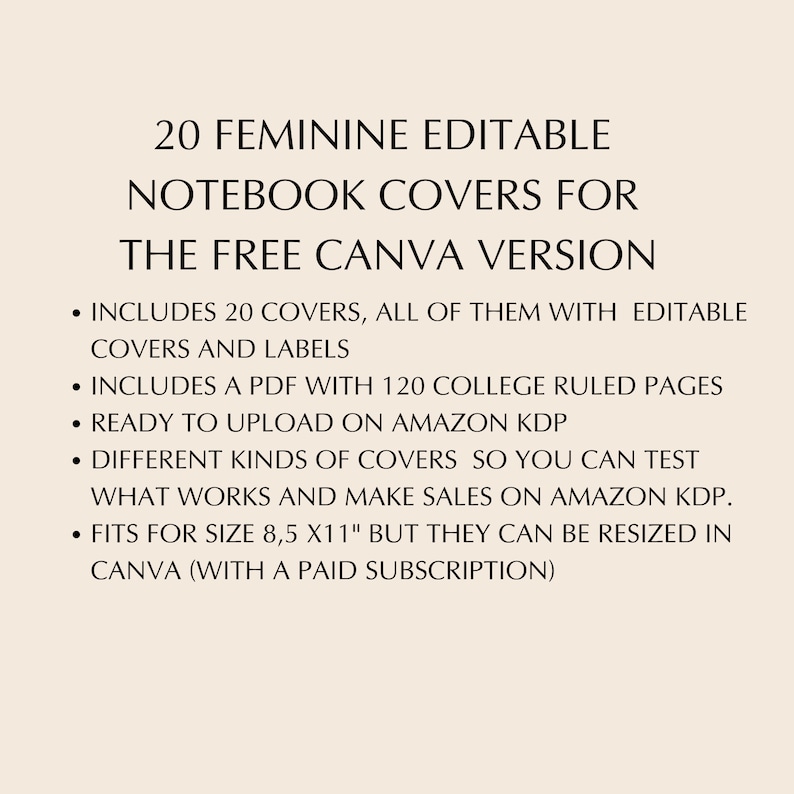 20 KDP Notebook Covers + 150 Lined Pages - 6 X 9" - KDP Book Covers ...