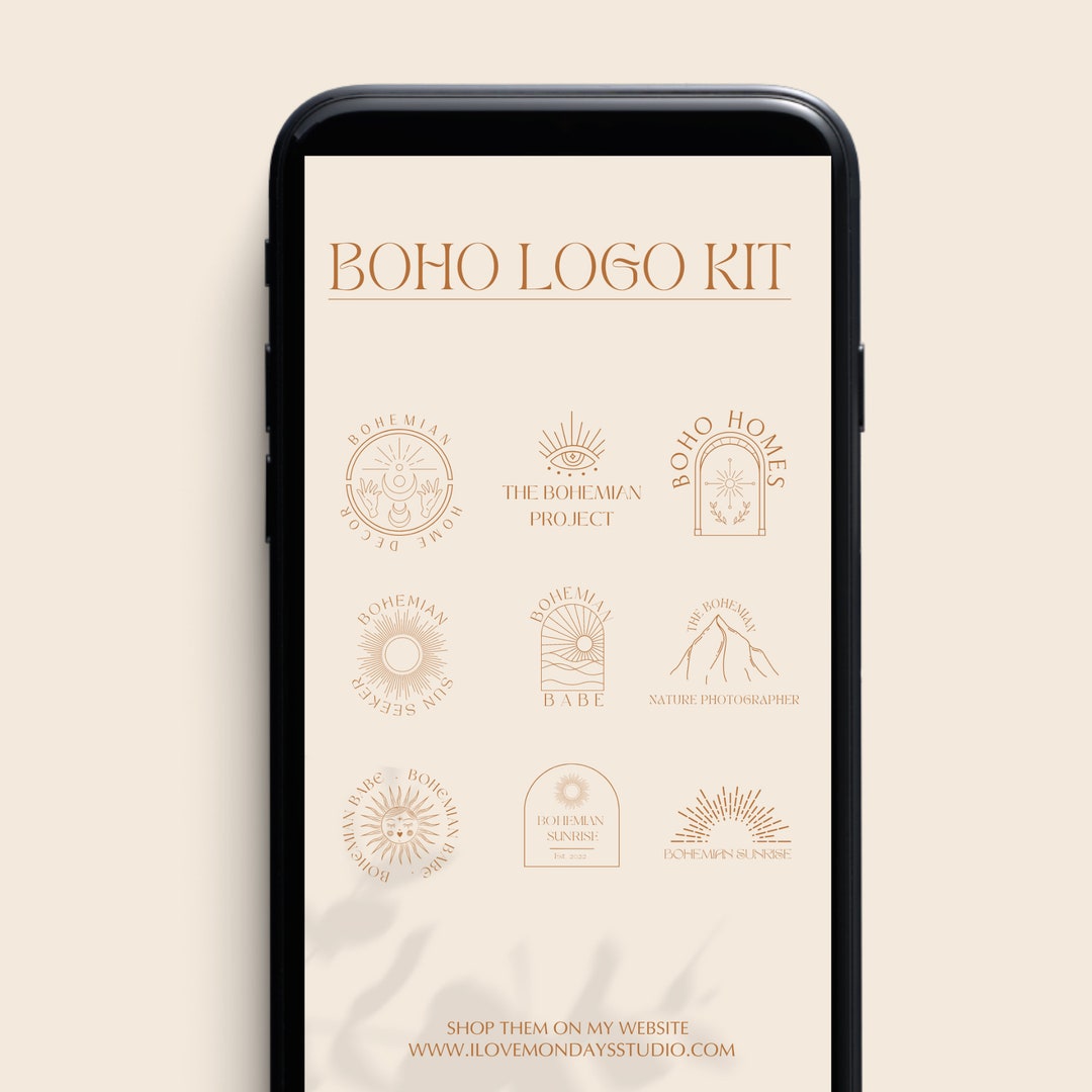 9 Boho Logo Templates - Logo Templates Canva - Logo for Small Business ...