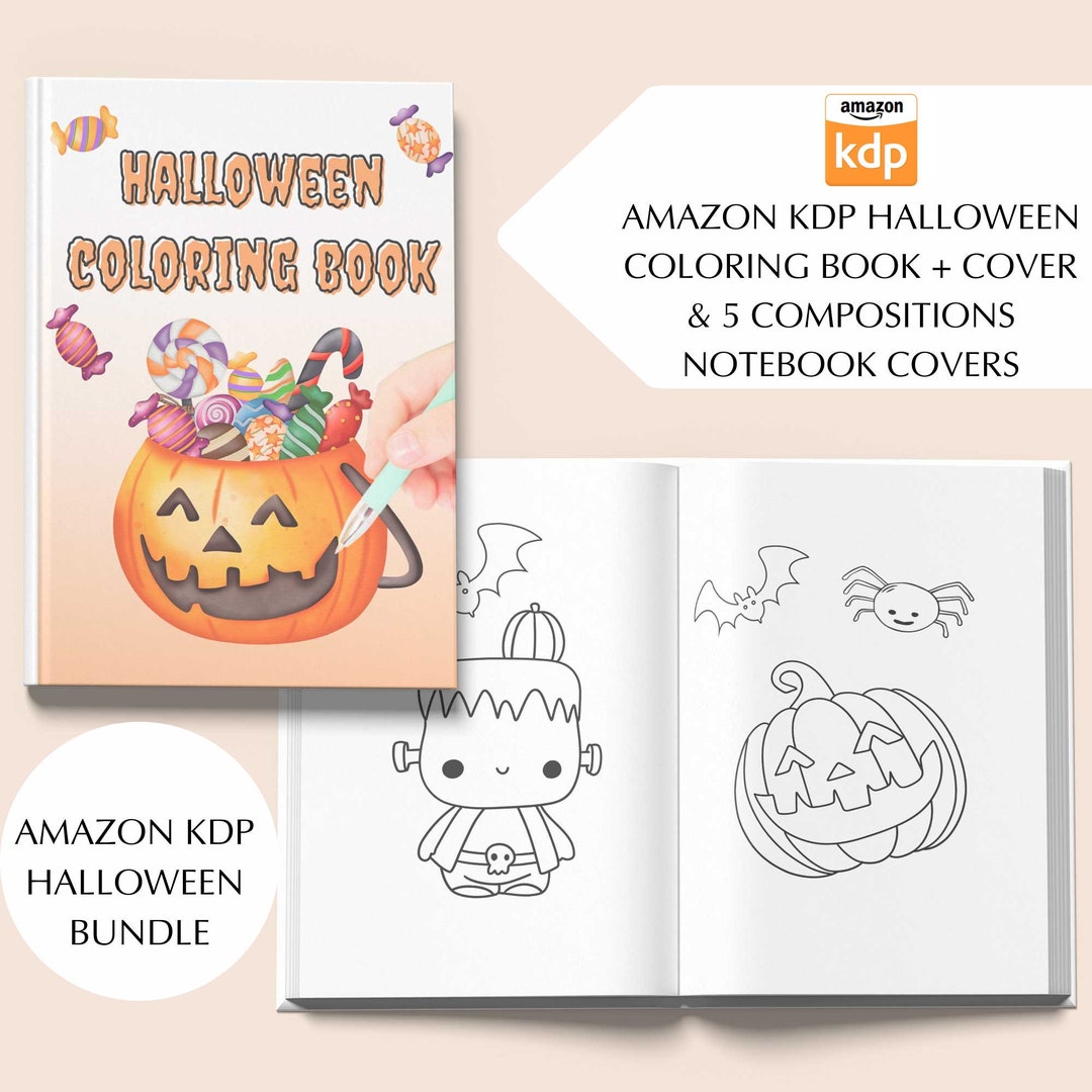 KDP Halloween Bundle: Coloring Book Interior + Cover & 5 Composition ...