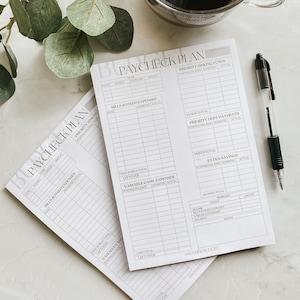 A5 Paycheck Plan Notepad | 50 Sheets | Budget | Expense Tracker ...