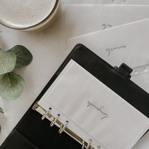 A6 Custom Cash Envelopes in Cursive Font | Personal Size | Minimalist ...