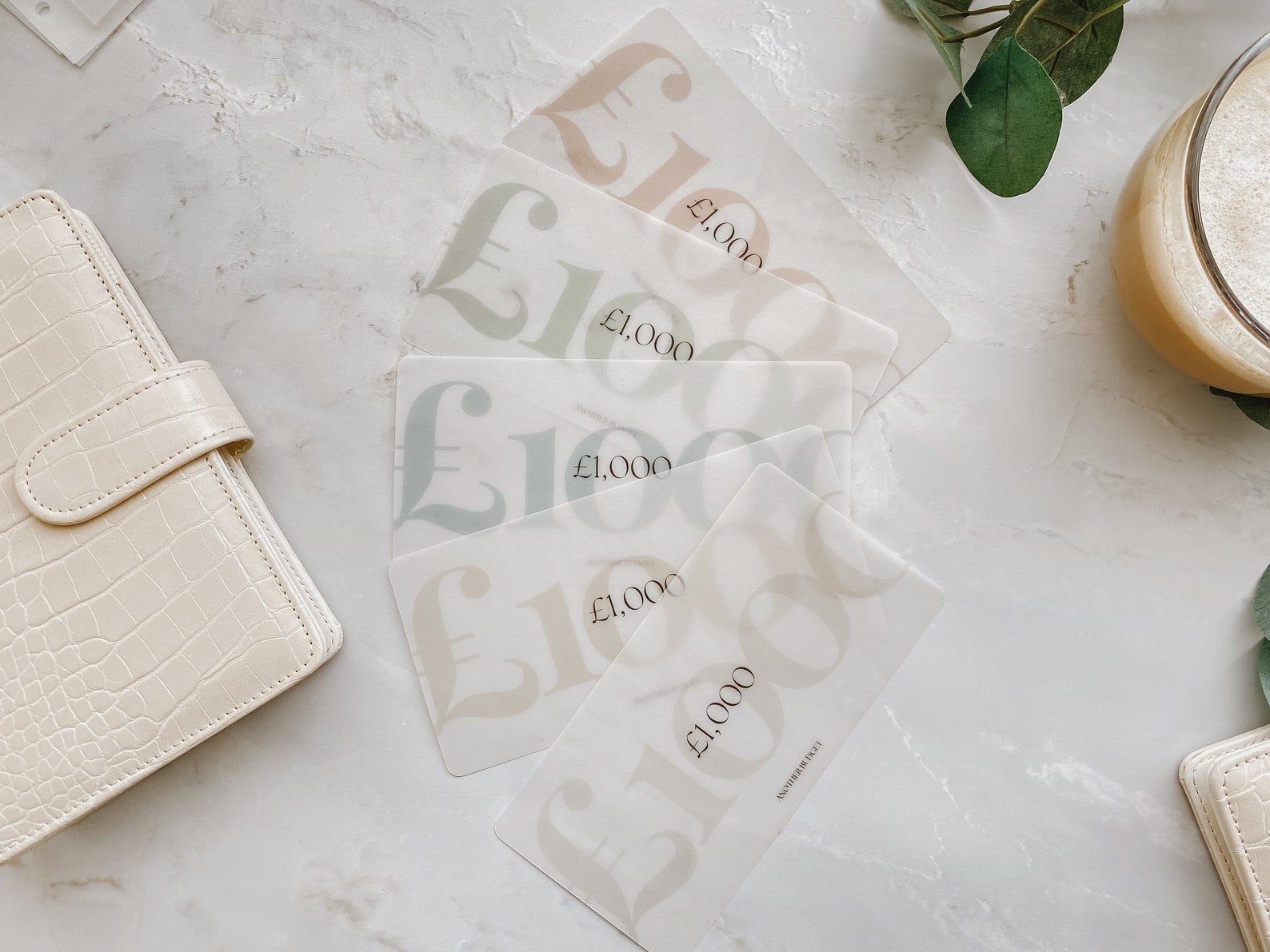 Matte Frosted Cash Placeholders for A6 Cash Envelopes | Personal Size ...