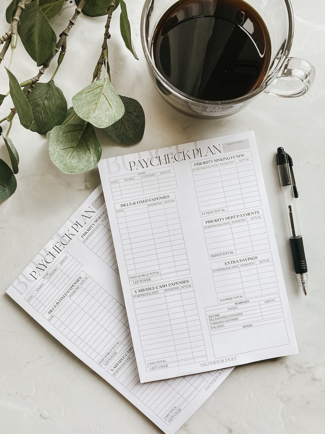 A5 Paycheck Plan Notepad | 50 Sheets | Budget | Expense Tracker ...