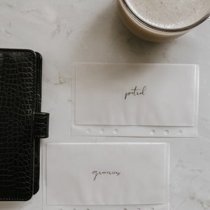 A6 Custom Cash Envelopes in Cursive Font | Personal Size | Minimalist ...