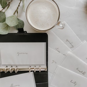 A6 Custom Cash Envelopes in Cursive Font | Personal Size | Minimalist ...