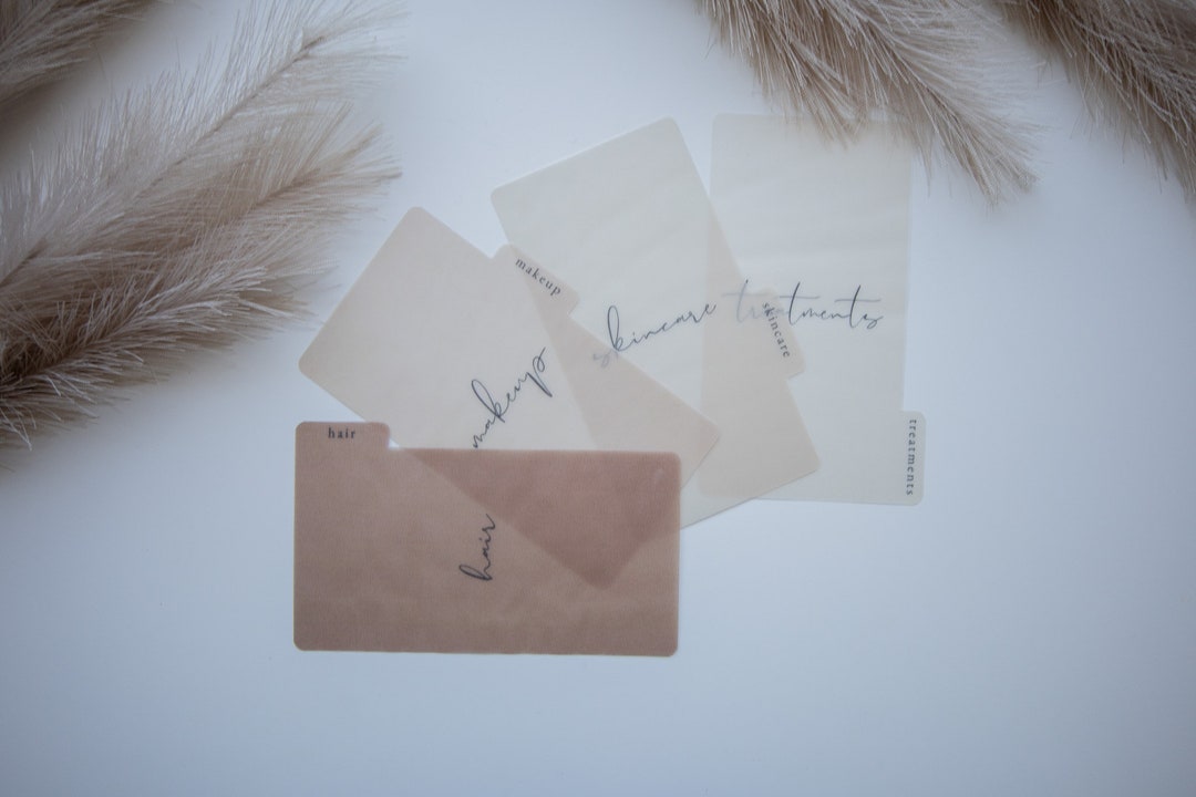 Minimalist Ombre Cash Dividers With Tabs in Natural Brown | A6 Cash ...