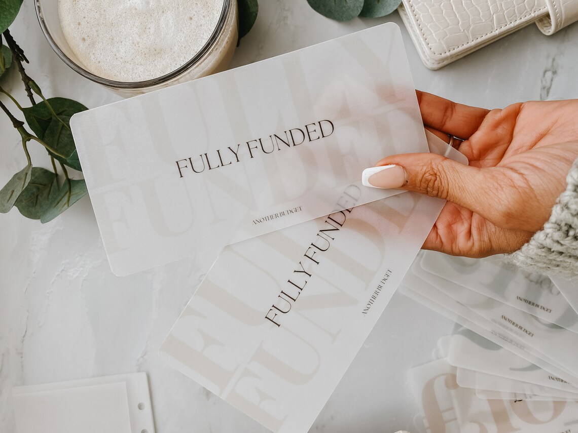 Matte Frosted Cash Placeholders for A6 Cash Envelopes | Personal Size ...