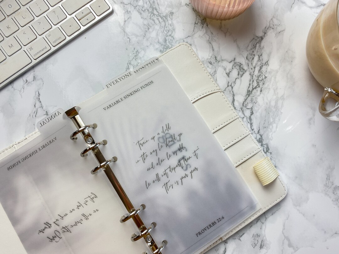 Quote Customisable Tab Dividers A6 Cash Envelopes 6-hole Size Cash ...