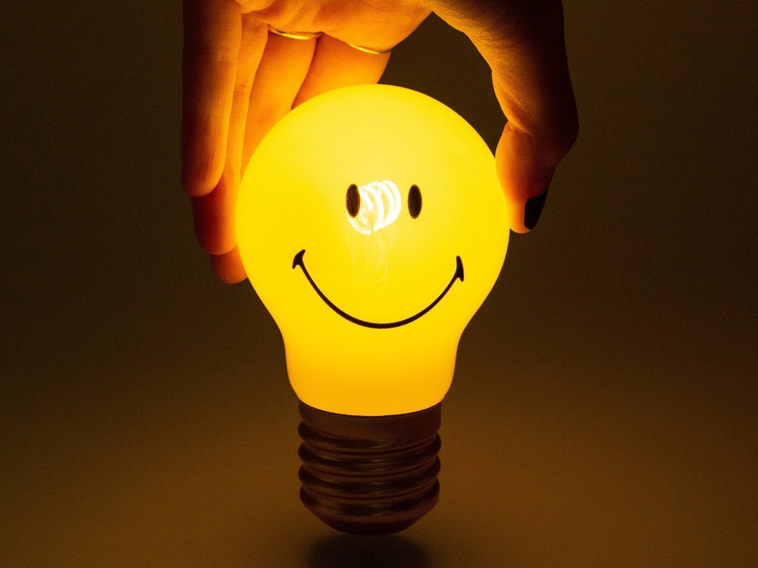 Smiley® Face Lamp Cordless Lamp Light Bulb Kids Lamp Smiley Lamp USB ...