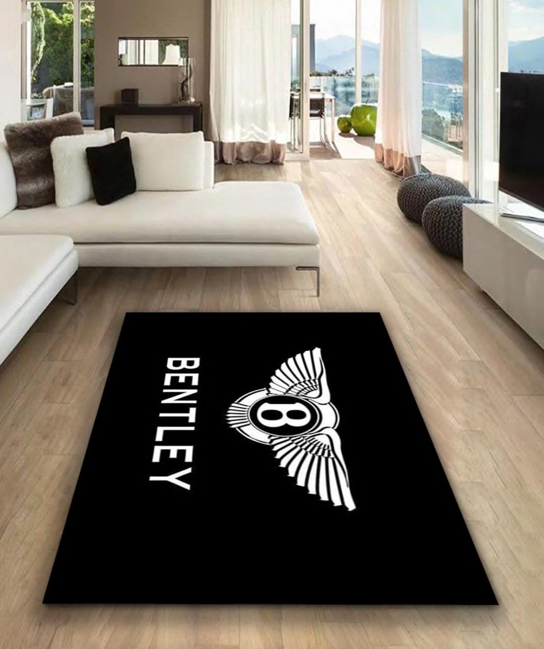 Bentley Logo Rectangular Carpet, Man Cave Decor - Etsy