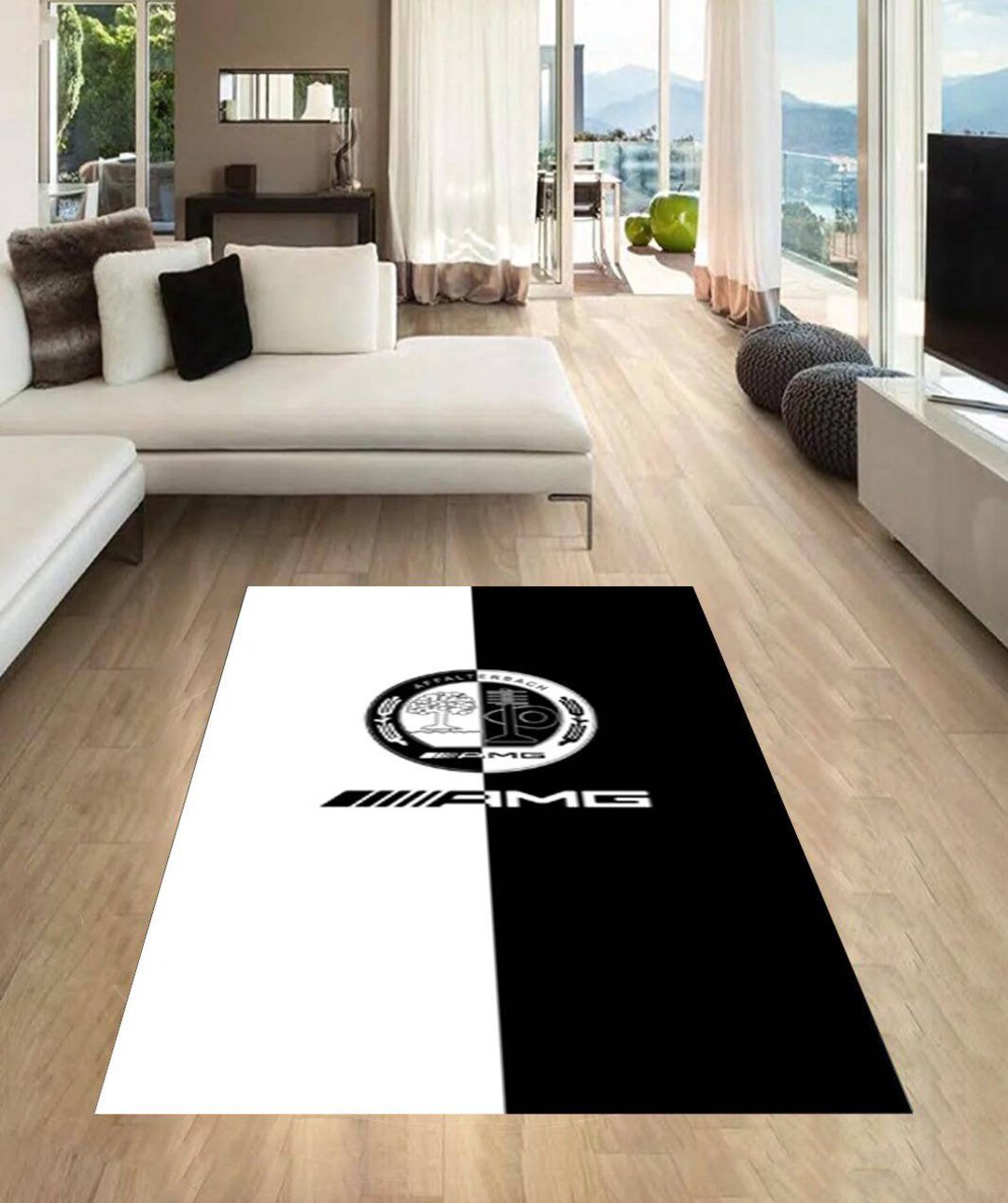 Mercedes AMG Rectangular Carpet, Rug, Man Cave, Decoration, Living Room ...