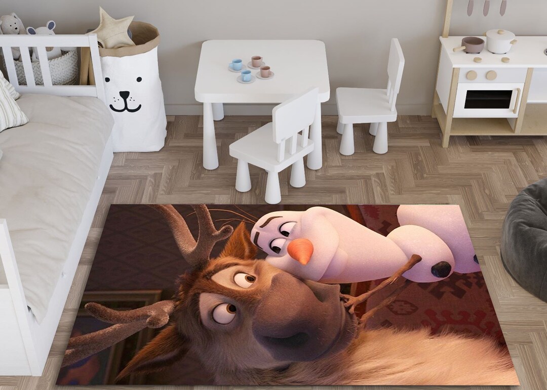 FROZEN SVEN & OLAF Rectangular Carpet Rug Cartoon Movie - Etsy