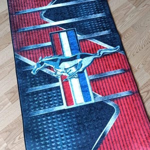 Ford Mustang Rectangular Carpet, Rug, Man Cave, Decoration, Living Room ...