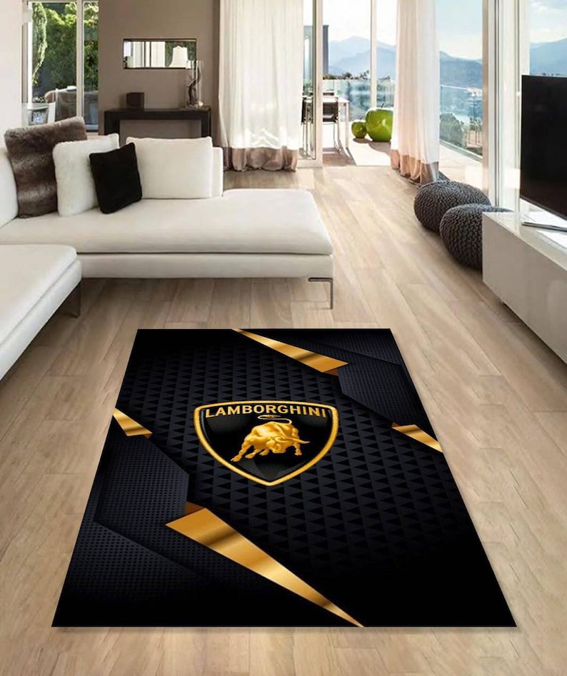Lamborghini Logo Rug, Man Cave Garage Carpet, Fan Gift - Etsy