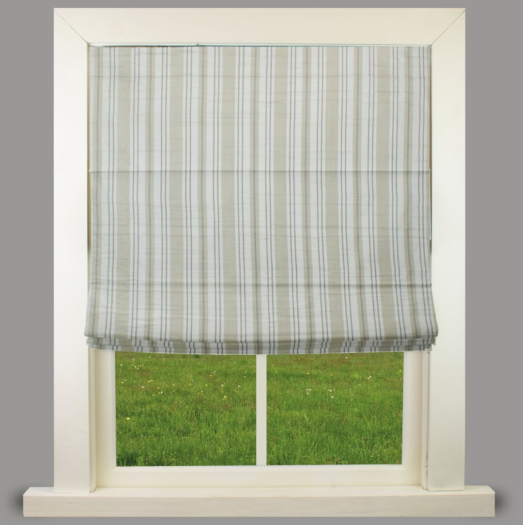 Orkney Natural Lined Roman Blind Deluxe Headrail Upgrade Available - Etsy