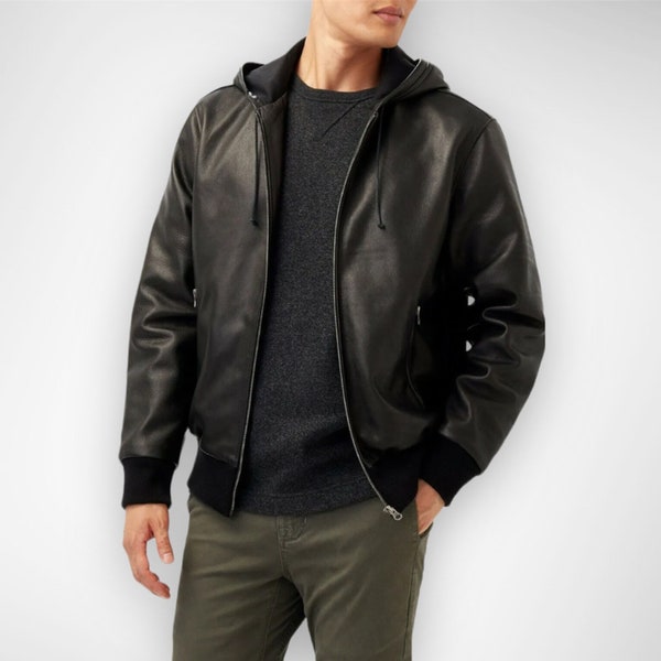 Leather Hoodie - Etsy