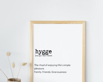 Hygge Printable Wall Art Digital Download Danish Words - Etsy
