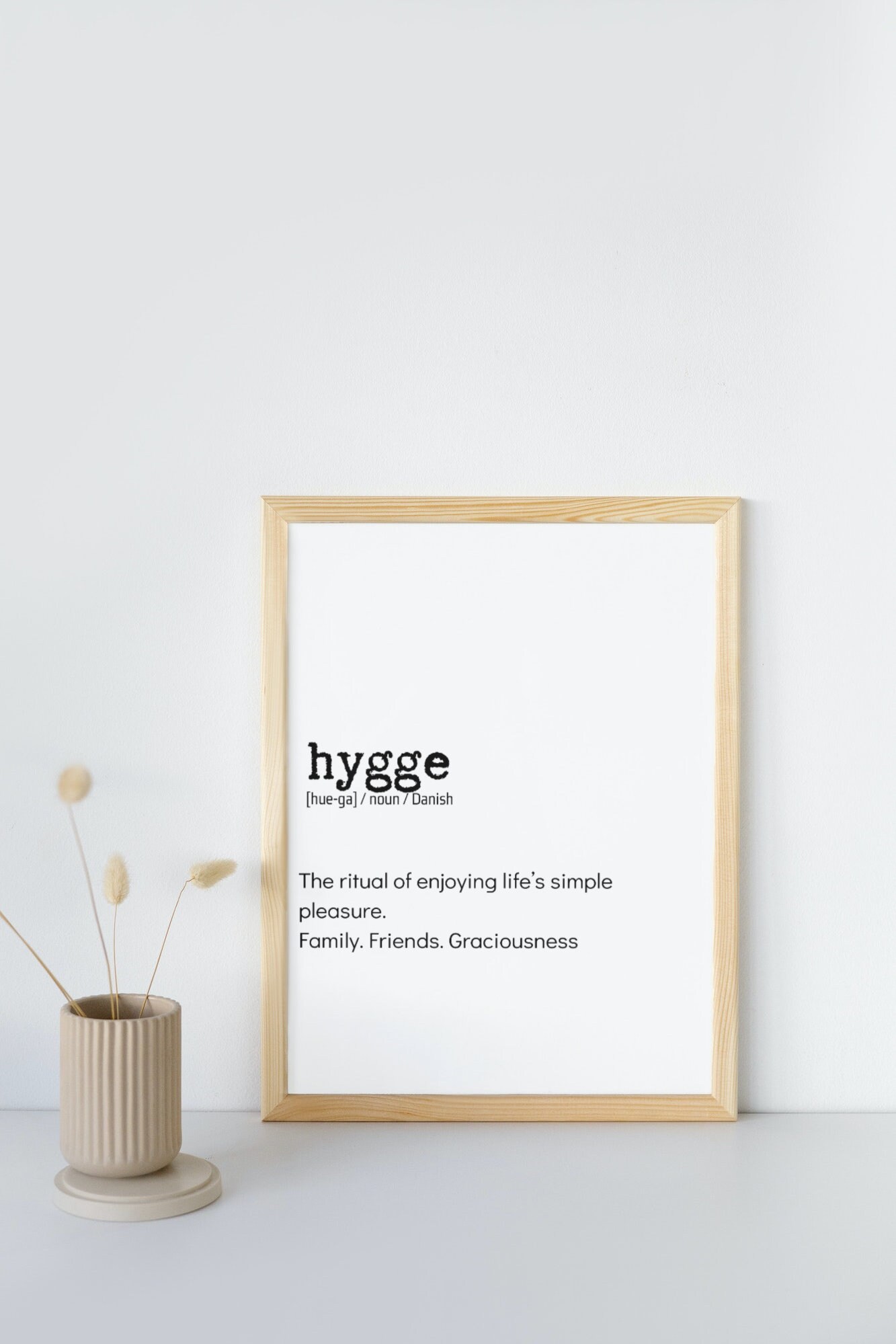 Digital Wall Art / Hygge / Danish Word - Etsy
