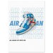 Air Jordan UNC off White Poster - Etsy