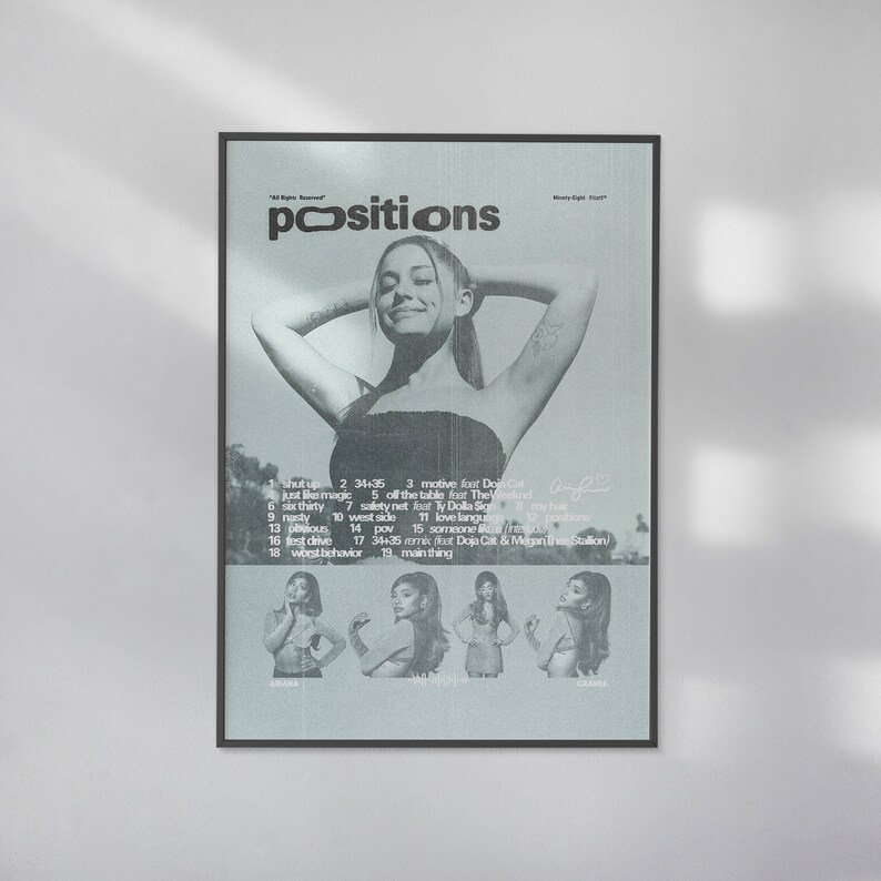 Ariana Grande Poster - Positions Album - Etsy