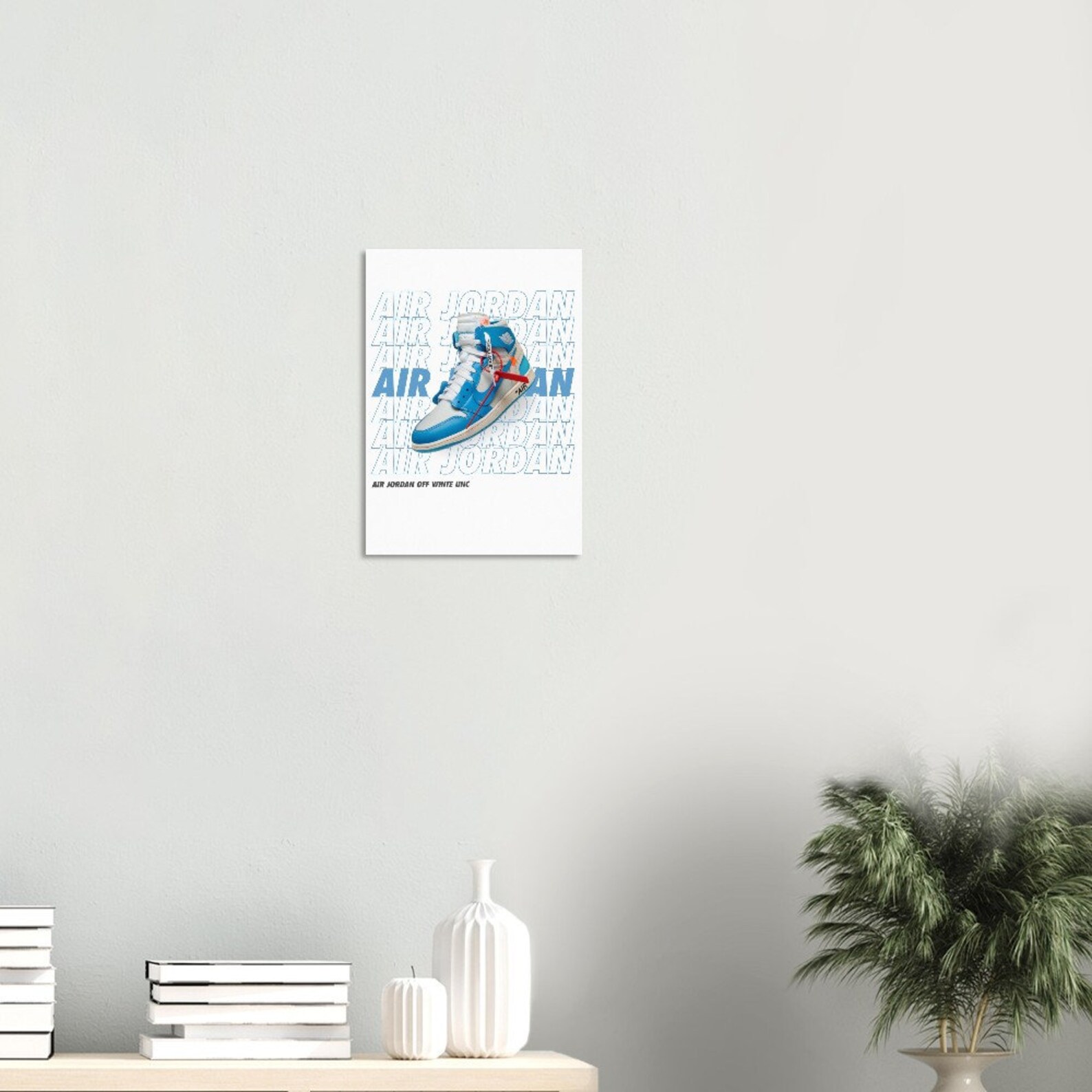 Air Jordan UNC off White Poster - Etsy