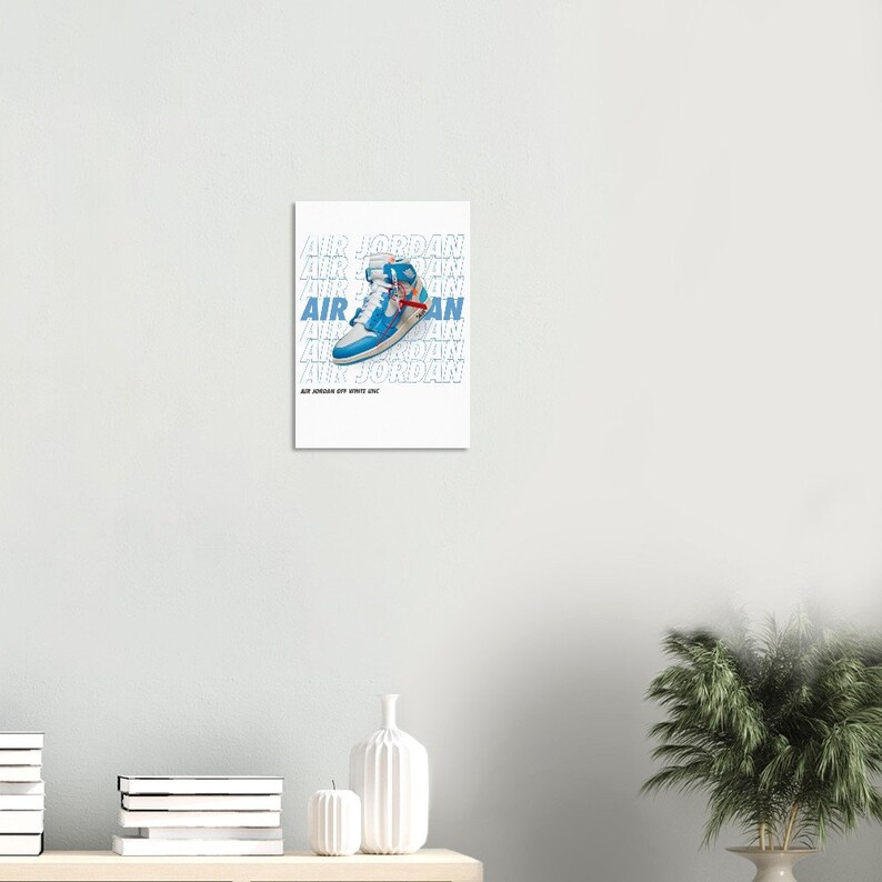 Air Jordan UNC off White Poster - Etsy